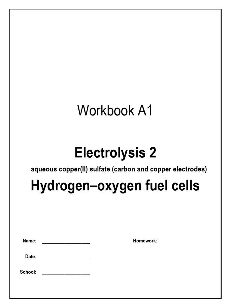IGCSE Electrolysis Practice Questions | PDF