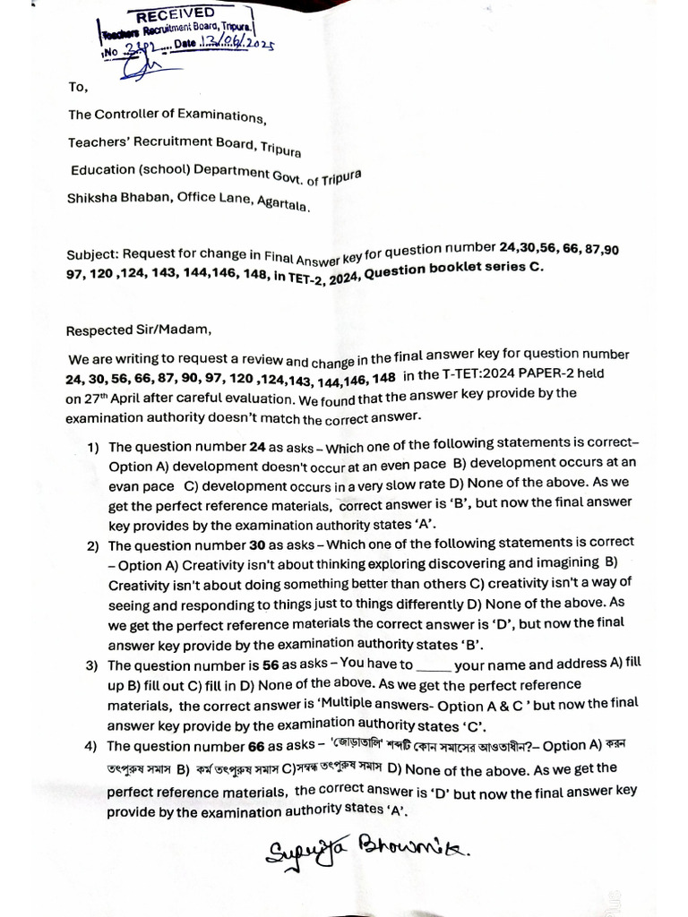 Receipt Copy Tet 2 Arts? | PDF