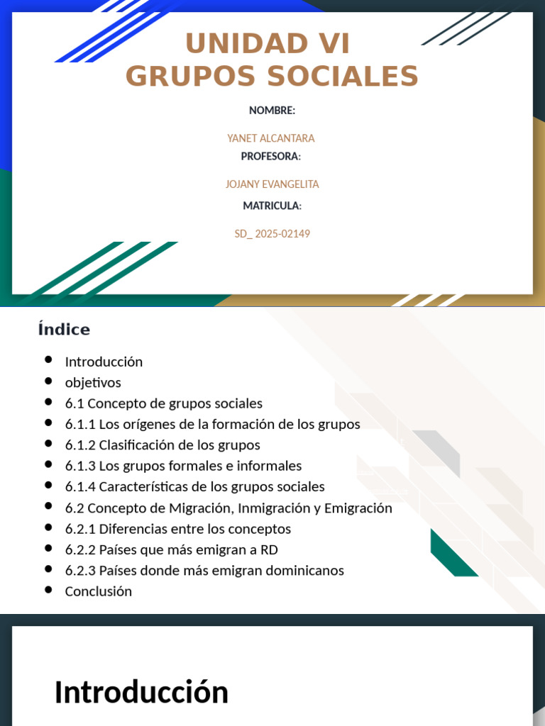 GRUPOS SOCIALES YANET | PDF | Migración humana | Grupo social