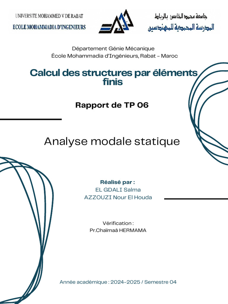 Analyse modale avec ANSYS | PDF | Mode normal | Flexion (matériau)