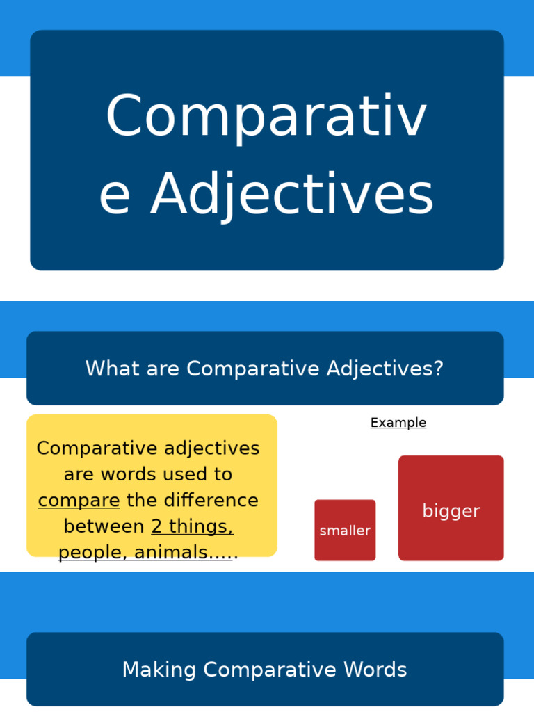 Understanding Comparative Adjectives | PDF