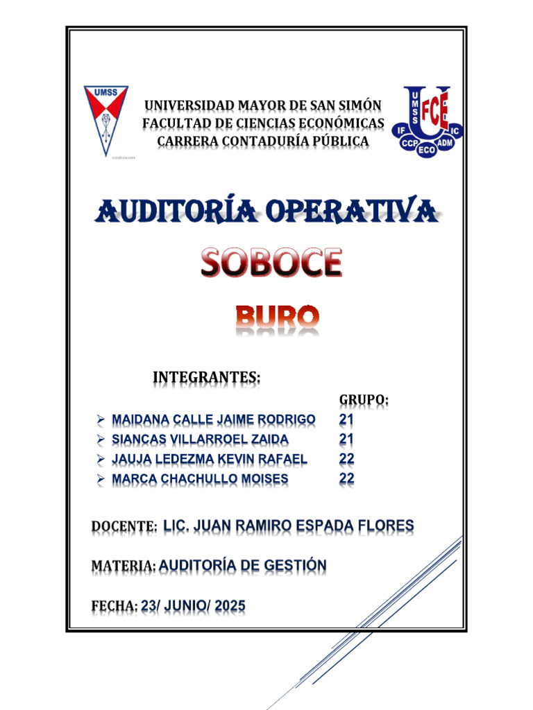 Buro A.O. - SOBOCE EDITADO FINAL - 0 | PDF | Contabilidad | Auditoría