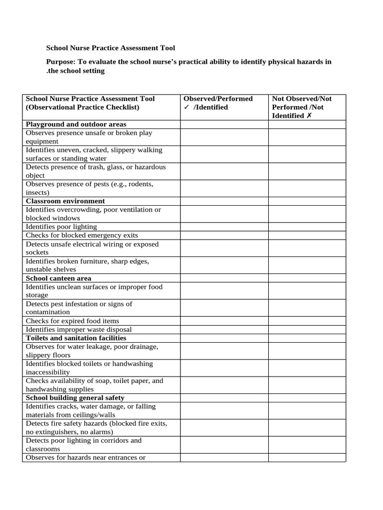 School Assessment Tool 2 | PDF | Hazards | Waste