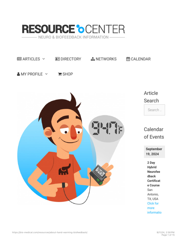 Biofeedback Temperature 4 | PDF