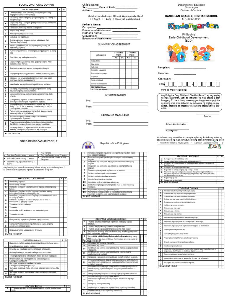 Eccd checklist | PDF