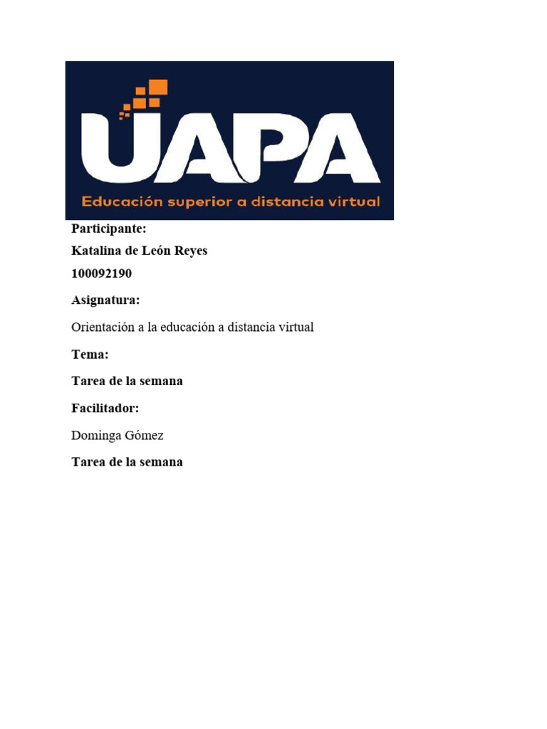 Tarea de La Semana | PDF | Comunicación | Educación a distancia