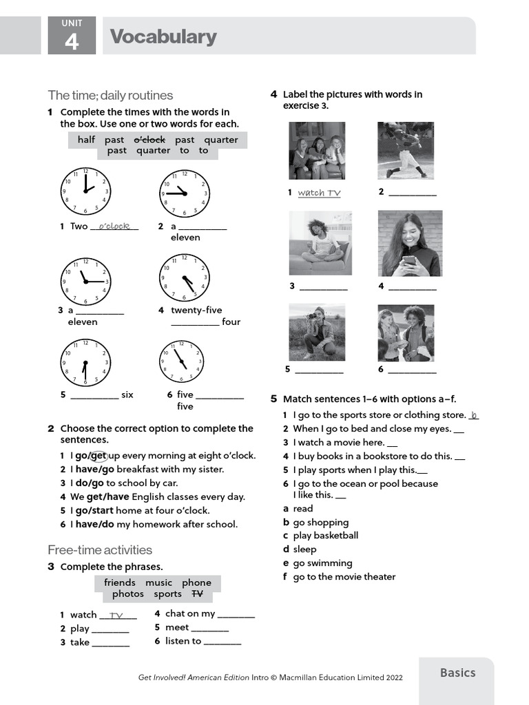 Vocabulario The Time 2 | PDF | Vocabulary | Lexical Semantics