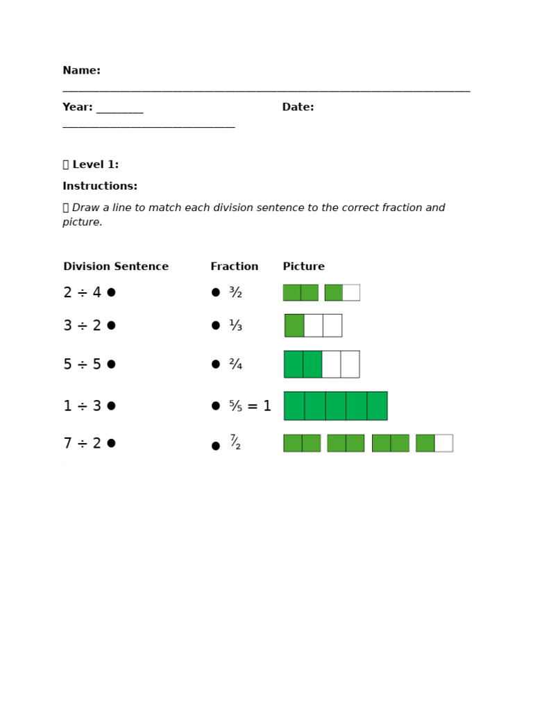 Fraction Division (3) Worksheet | PDF