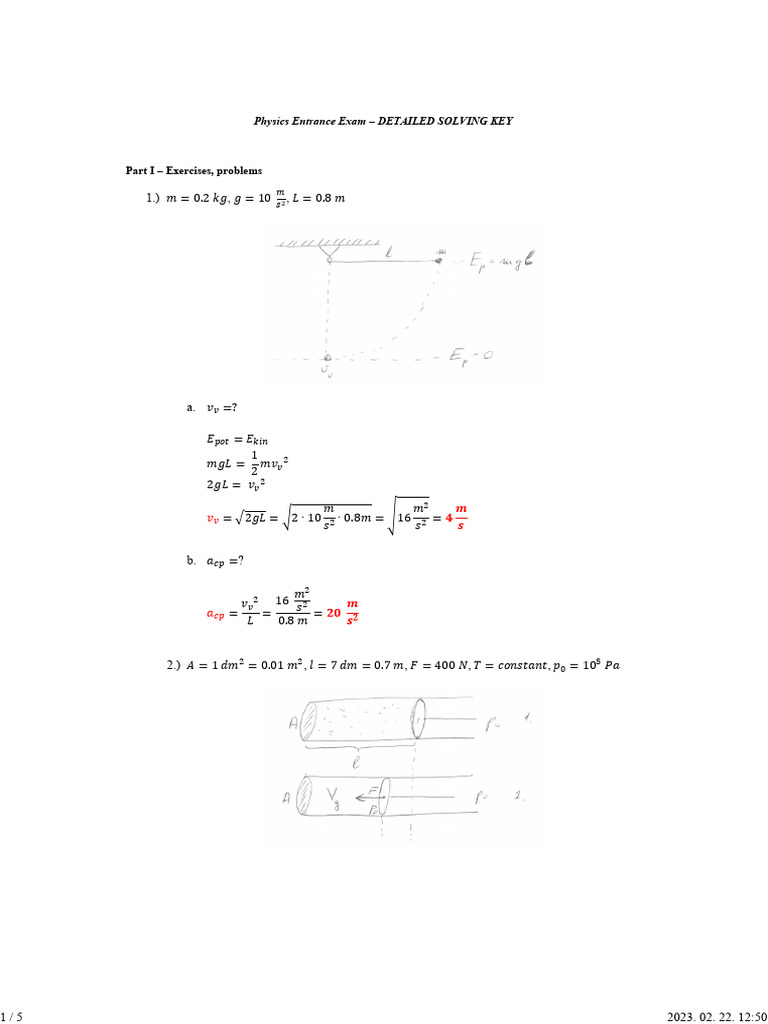 Physics Exam Answer Key PDF | PDF | Resistor | Electrical Engineering