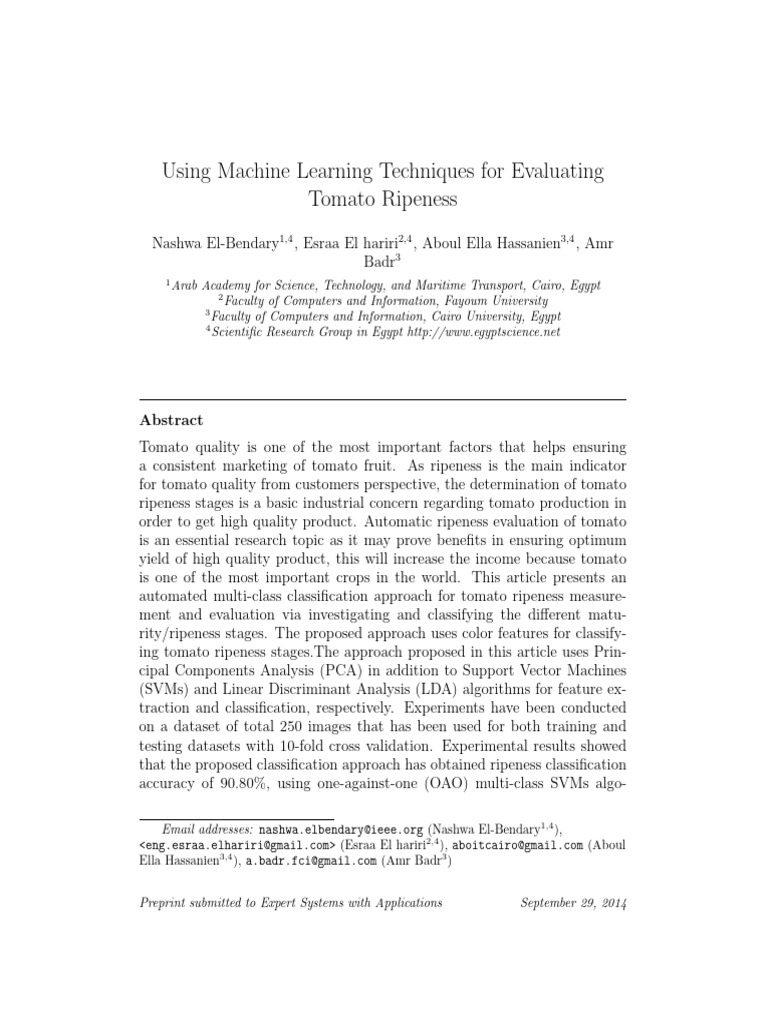 Using Machine Learning Techniques For Ev | PDF | Support Vector Machine ...