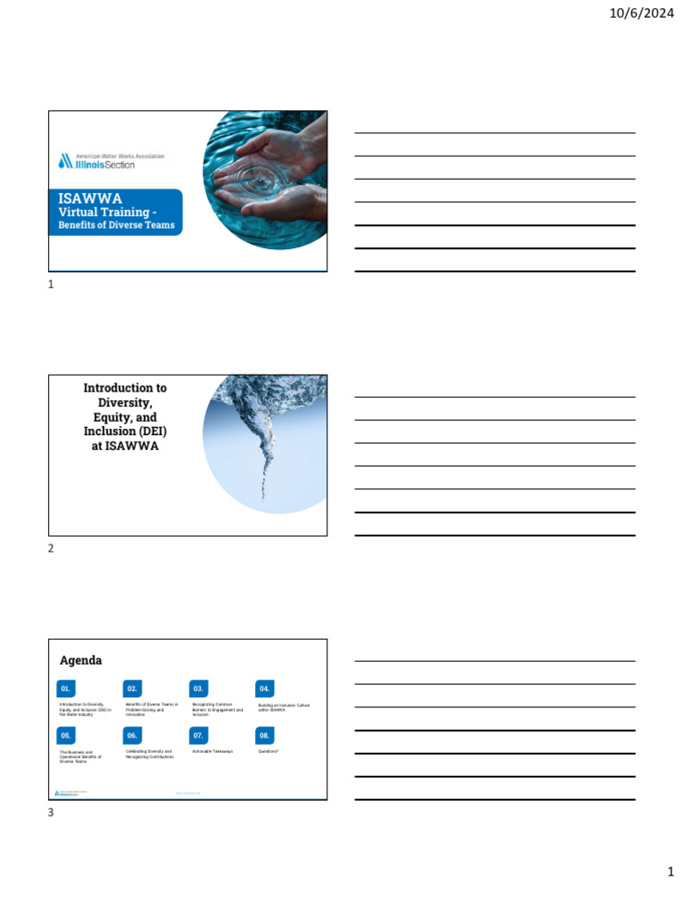 ISAWWA Training Benefits of Diverse Teams Handout | PDF | Decision ...