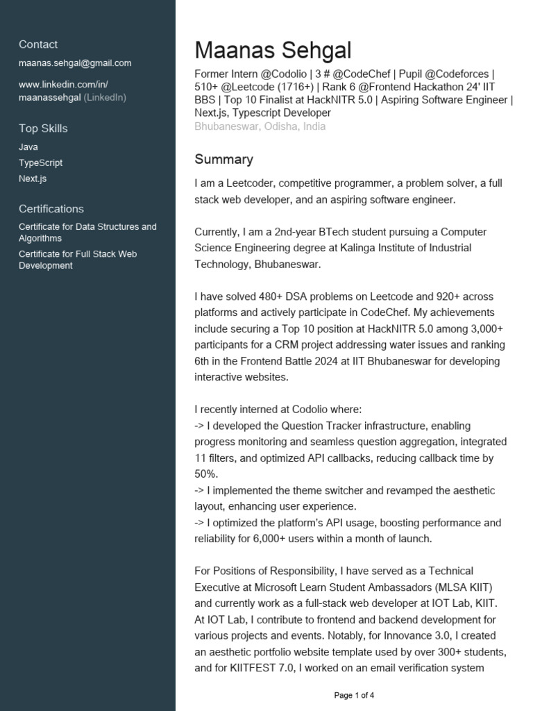 Profile | PDF | Web Development | Java Script