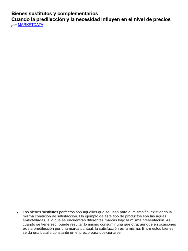 Bienes Sustitutos - Complementarios | PDF | Bienes | Los consumidores