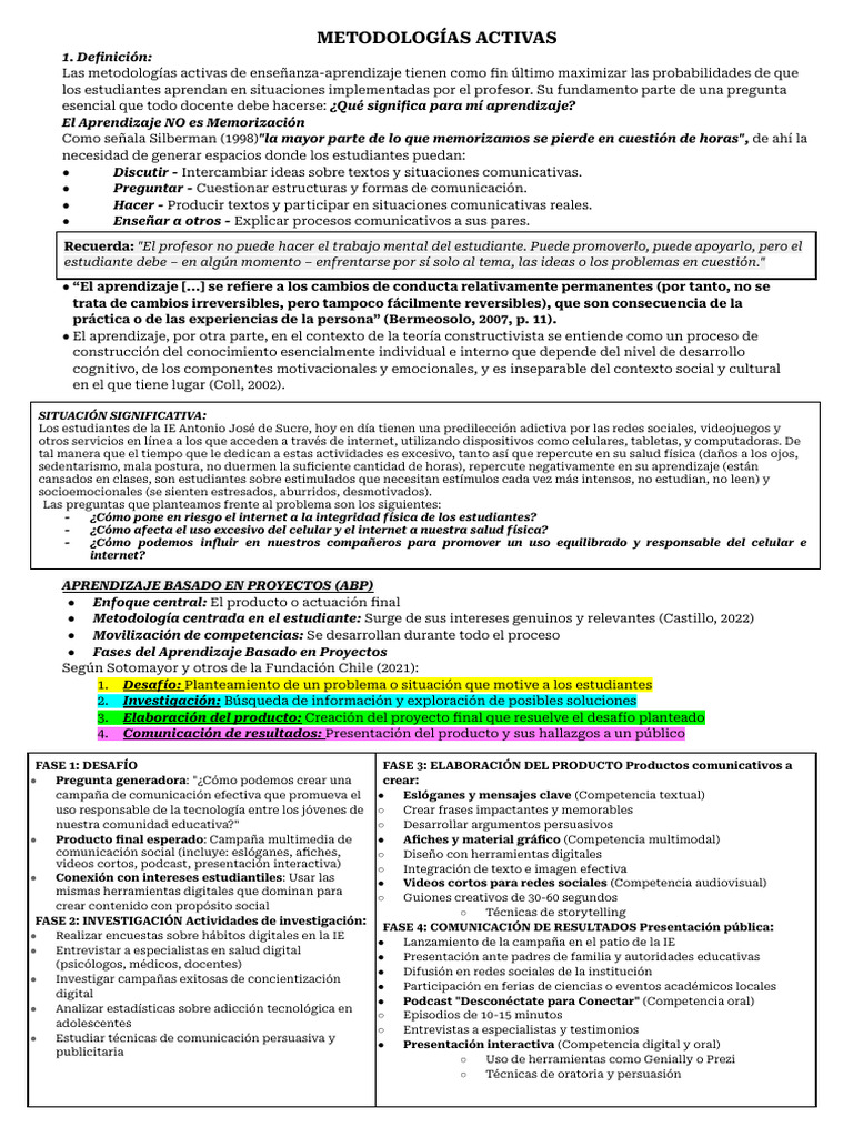 Documento Sin Título | PDF | Aprendizaje | Maestros