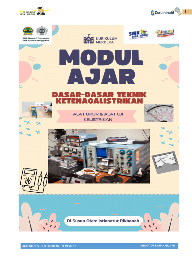 Modul Ajar Alat Ukur Listrik - Docx Pertemuan 1.docx DG TTD | PDF