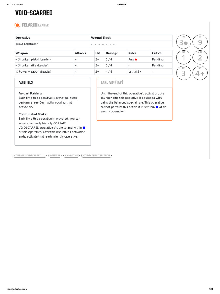 Void-Scarred Data Cards | PDF | Military