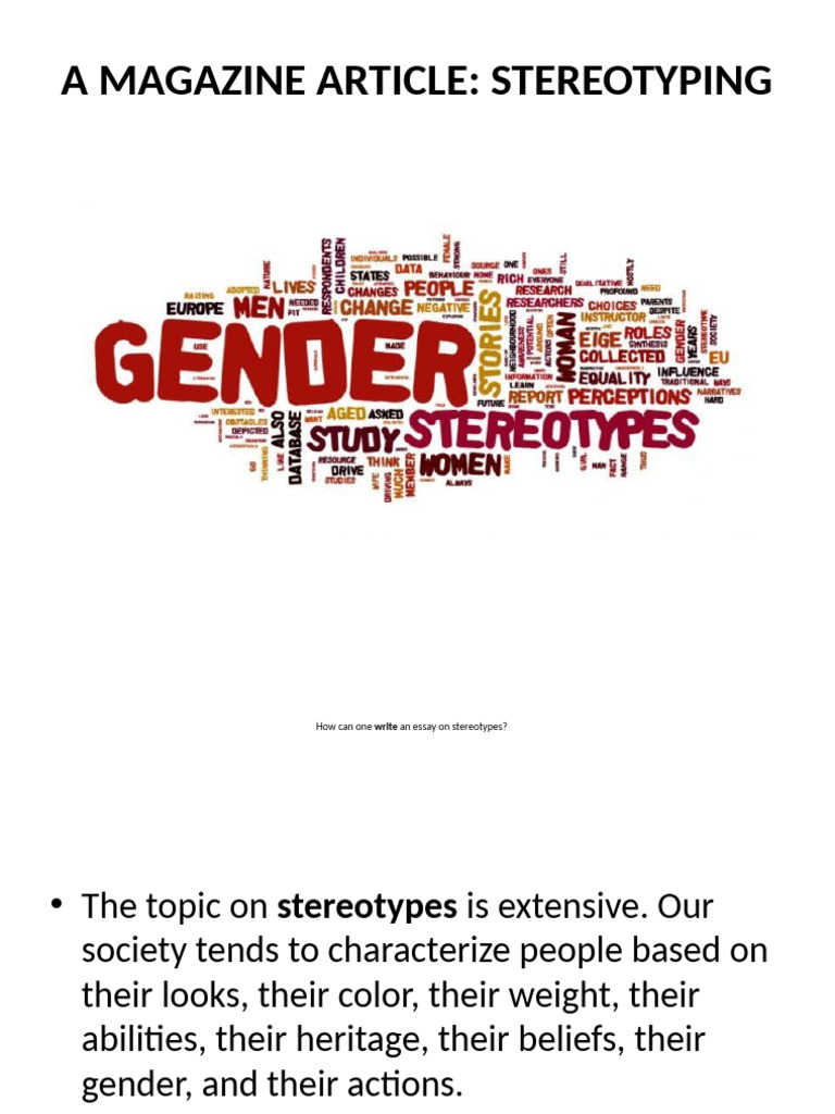 Understanding Stereotypes in Society | PDF | Stereotypes | Social ...
