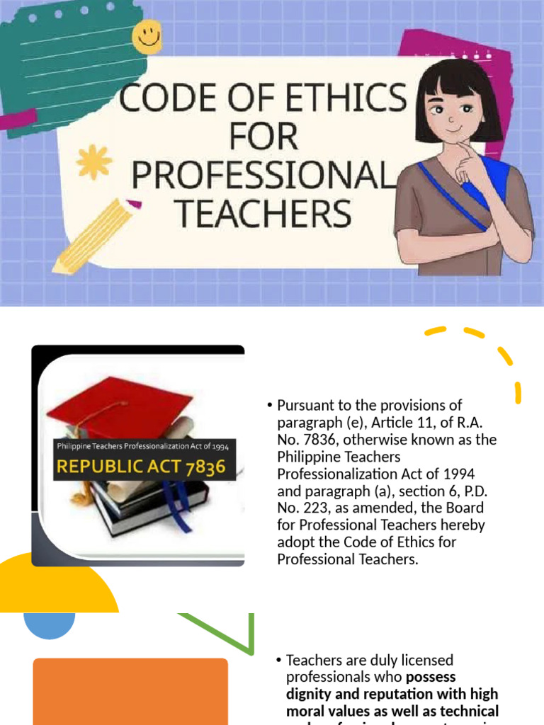 Code of Ethics for Philippine Teachers | PDF | Teachers | Justice