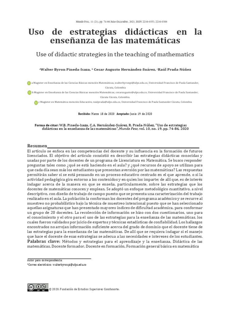 Uso de Estrategias Didacticas en La Ense | PDF | Enseñando | Aprendizaje
