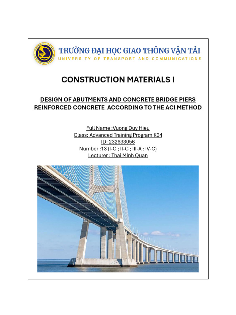 Construction Materials (BTL) by Vuong Duy Hieu | PDF | Concrete | Sand