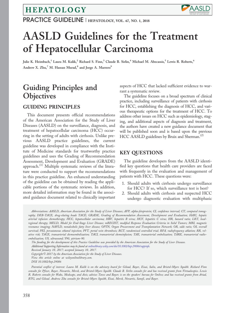 AASLD HCC Surveillance Guidelines | PDF | Cirrhosis | Hepatitis C