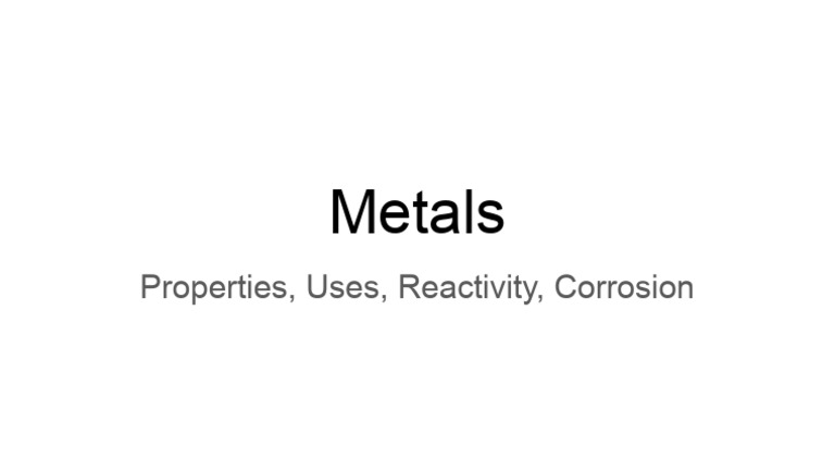 Ch-9 - Metals-1 | PDF
