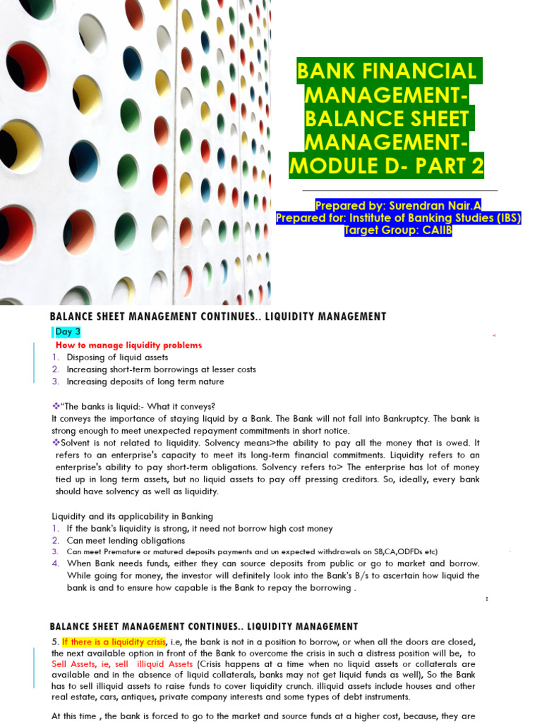 BFM Balance Sheet Management Module D Part 2 - 240609 - 144449 | PDF ...