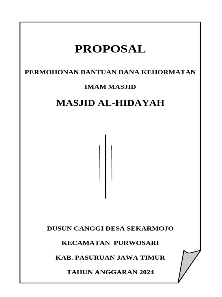 Proposal Masjid Al-Hidayah 2020 | PDF
