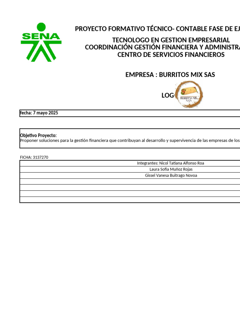 Proyecto Contable BURRITOS MIX 17.06 | PDF | Interés | Contabilidad