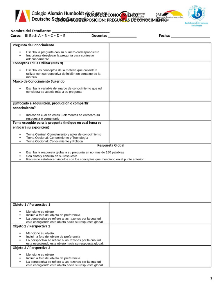 Esquema Exposicion TDC | PDF