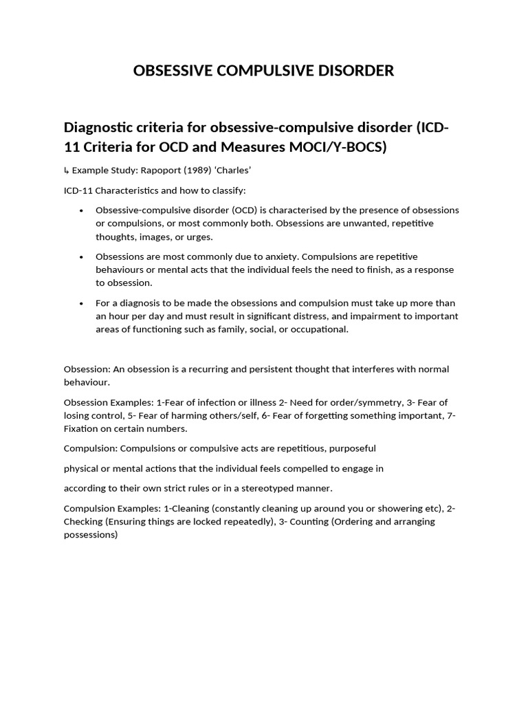 Overcoming OCD: Strategies and Insights | PDF | Obsessive–Compulsive ...
