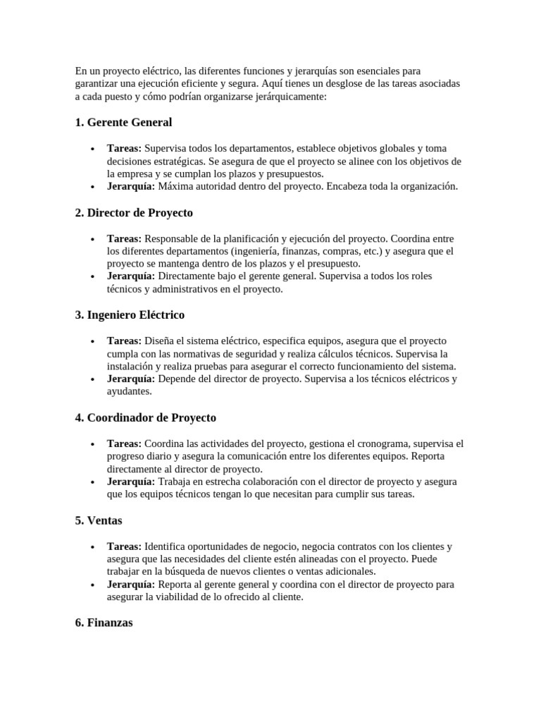 Estructura y Control en Proyectos Eléctricos | PDF | Economias | Business