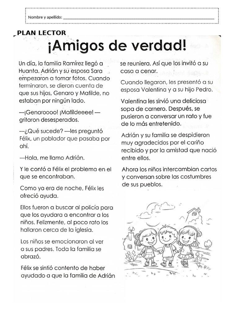 Actividades de Comprensión Lectora | PDF