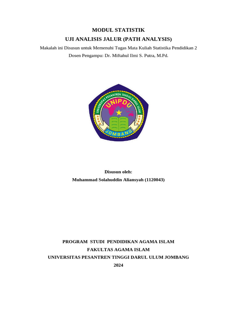 Modul Statistik Path Analysis | PDF