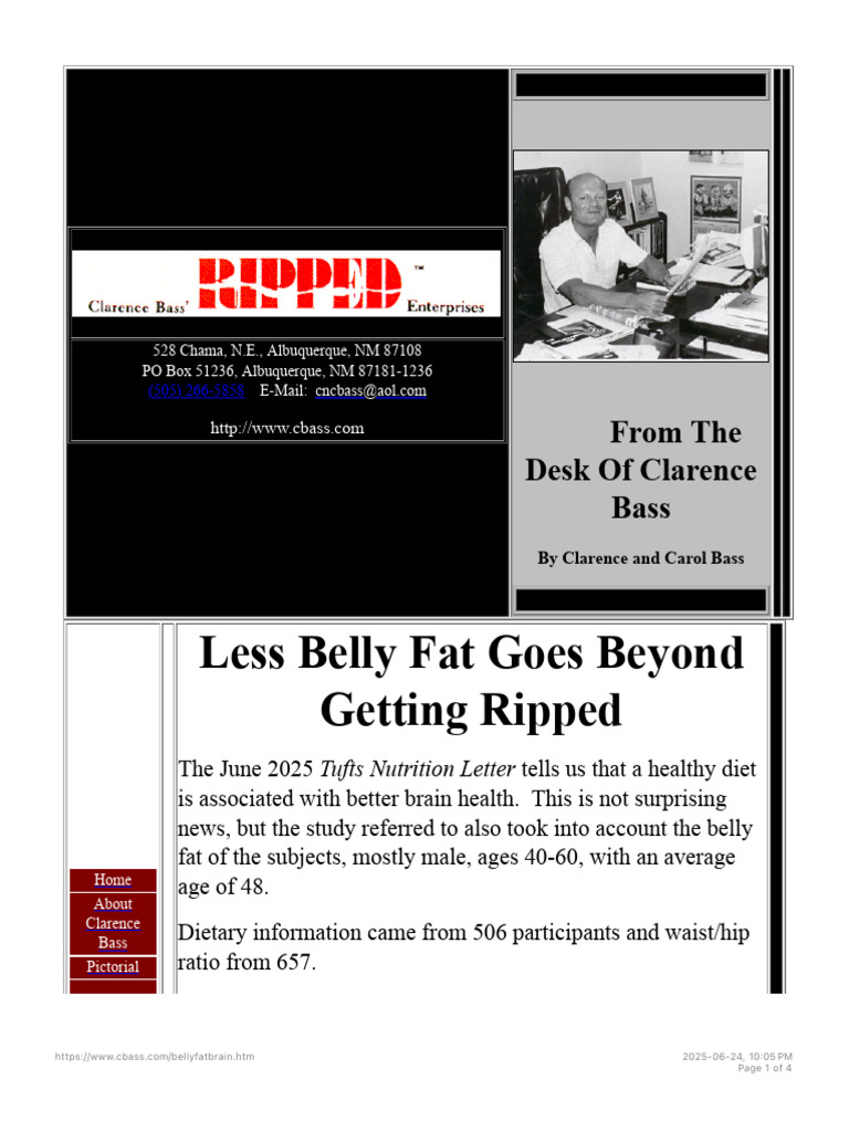 Less Belly Fat Goes Far Beyond Getting Ripped | PDF | Physical Fitness ...