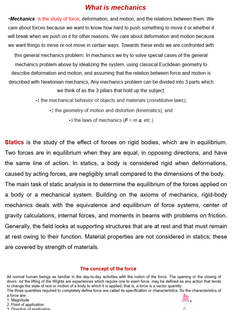 Lecture 01. 1 | PDF | Force | Euclidean Vector