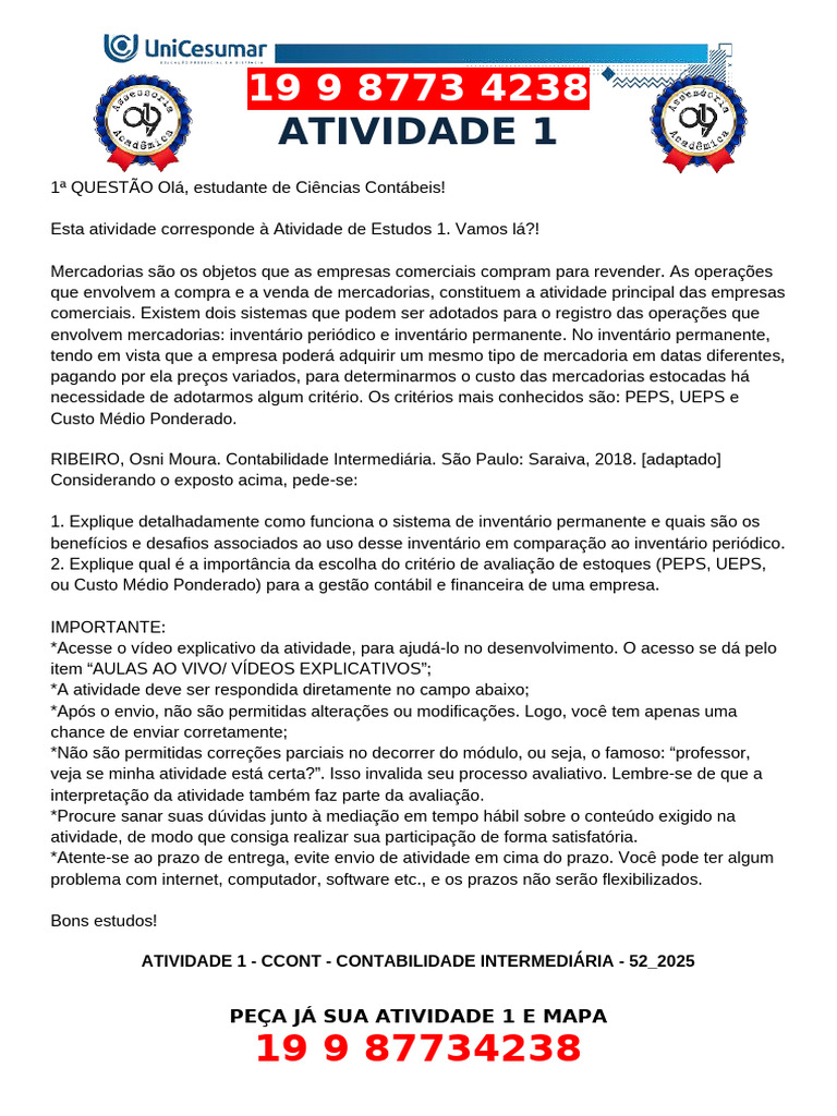 Inventário Permanente em Contabilidade | PDF | Contabilidade | Custo