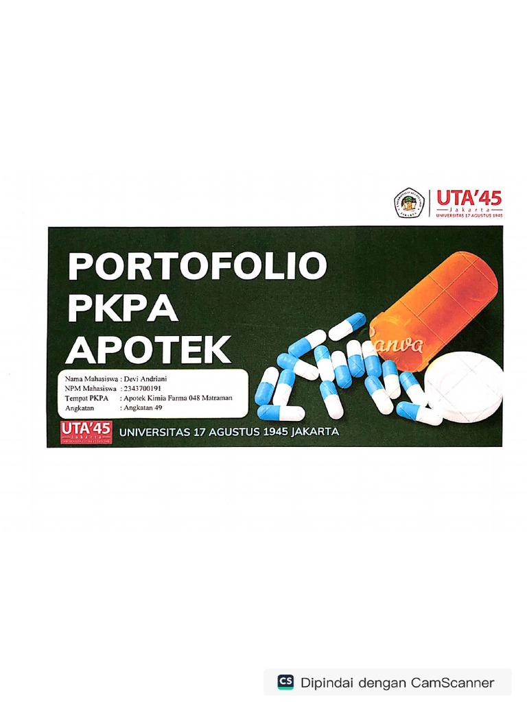 P - Devi Andriani - 2343700191 - Apotek Kimia Farma 48 Matramann | PDF