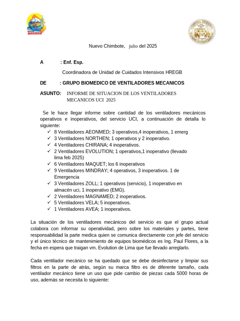 Venti. Mecanicos Informe 2025 | PDF