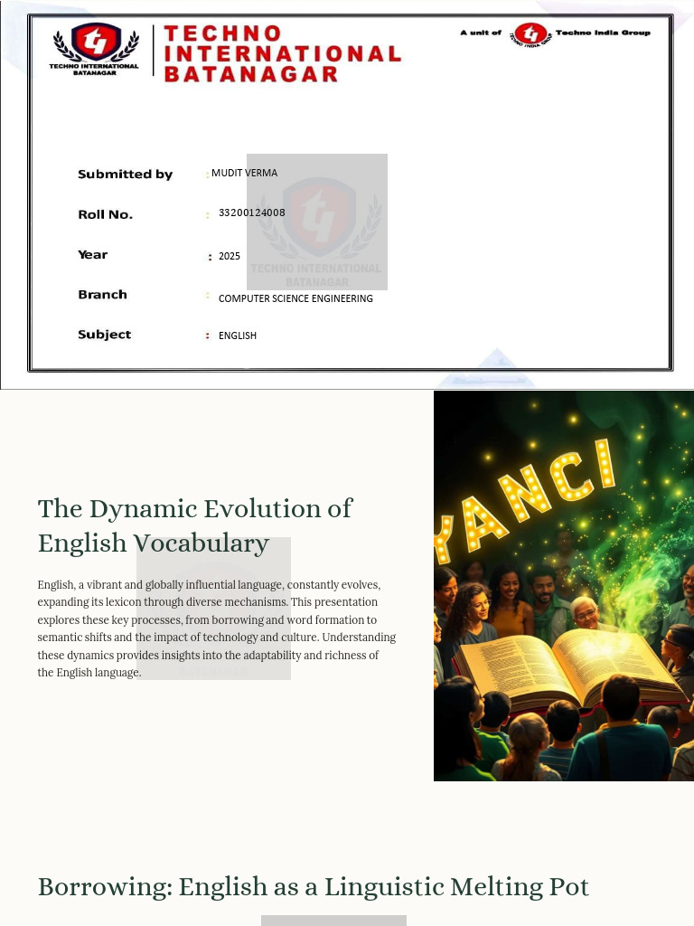 Evolution of English Vocabulary Explained | PDF | Word | English Language