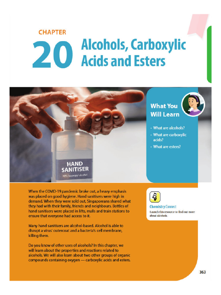 20 Alcohols, Carboxylic Acids and Esters | PDF