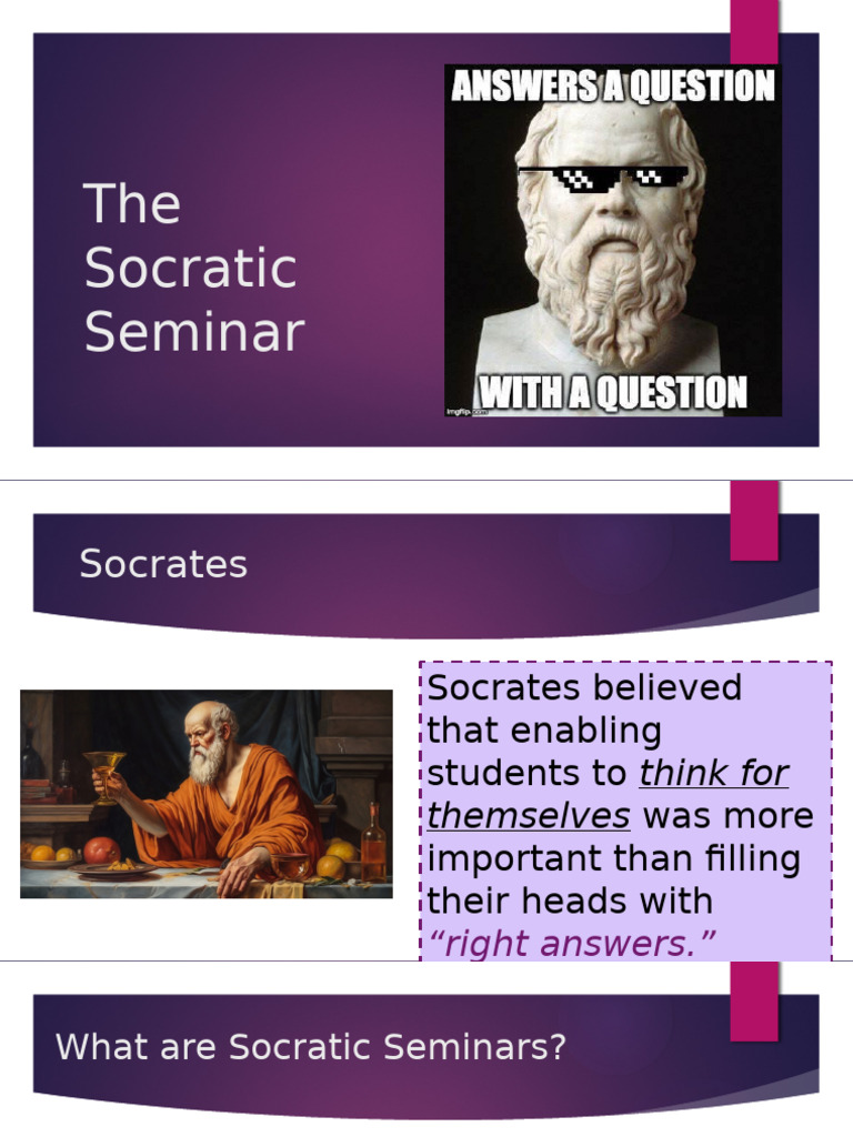 The Socratic Seminar | PDF | Socrates | Cognition