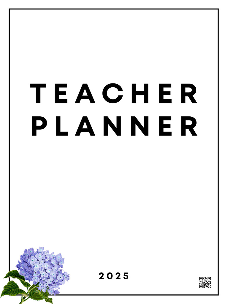 Minimalist Lilac Teacher Planner | PDF
