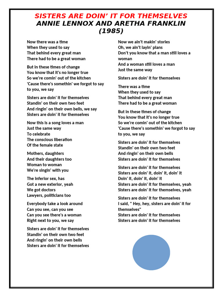Empowering Sisters Unite | PDF | Recorded Music | American Songs