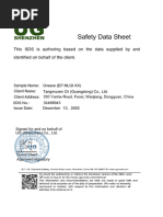 EP2 Grease Safety Data Sheet | PDF | Dangerous Goods | Toxicity