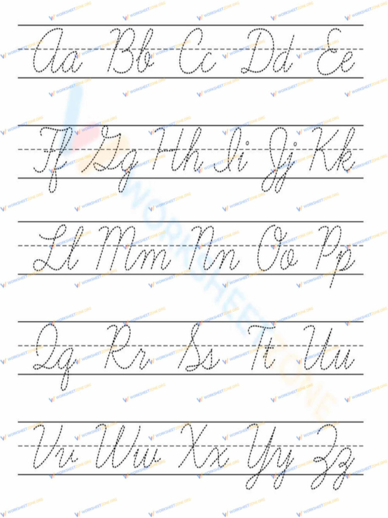 Upper and Lowercase Letters A-Z Tracing | PDF