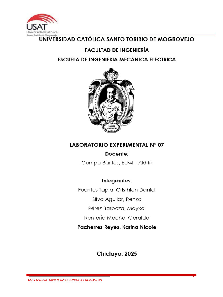 Segunda Ley de Newton en Laboratorio | PDF | Masa | Las leyes del ...