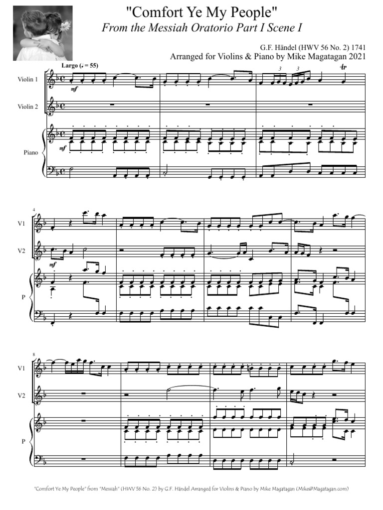 Comfort Ye My People Arrangement | PDF | Messiah (Handel) | Vocal Music