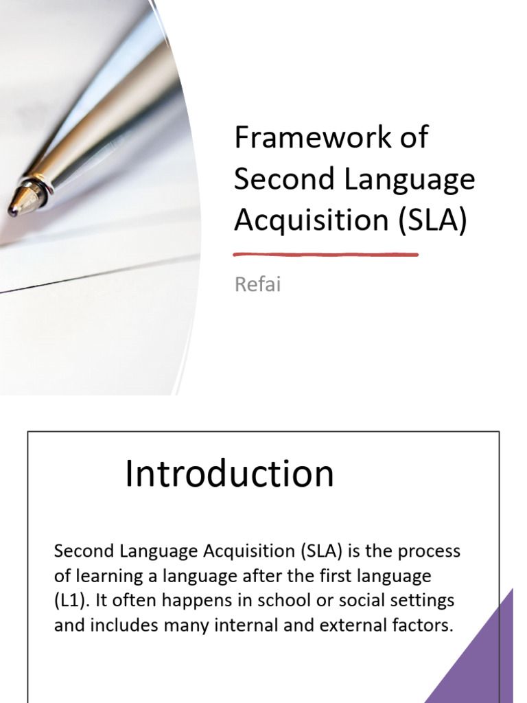SLA Framework Lecture Expanded Examples | PDF | Second Language ...