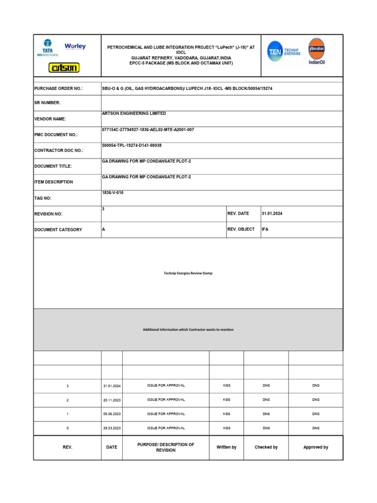 LuPech Project GA Drawing Approval | PDF | Chemical Engineering ...
